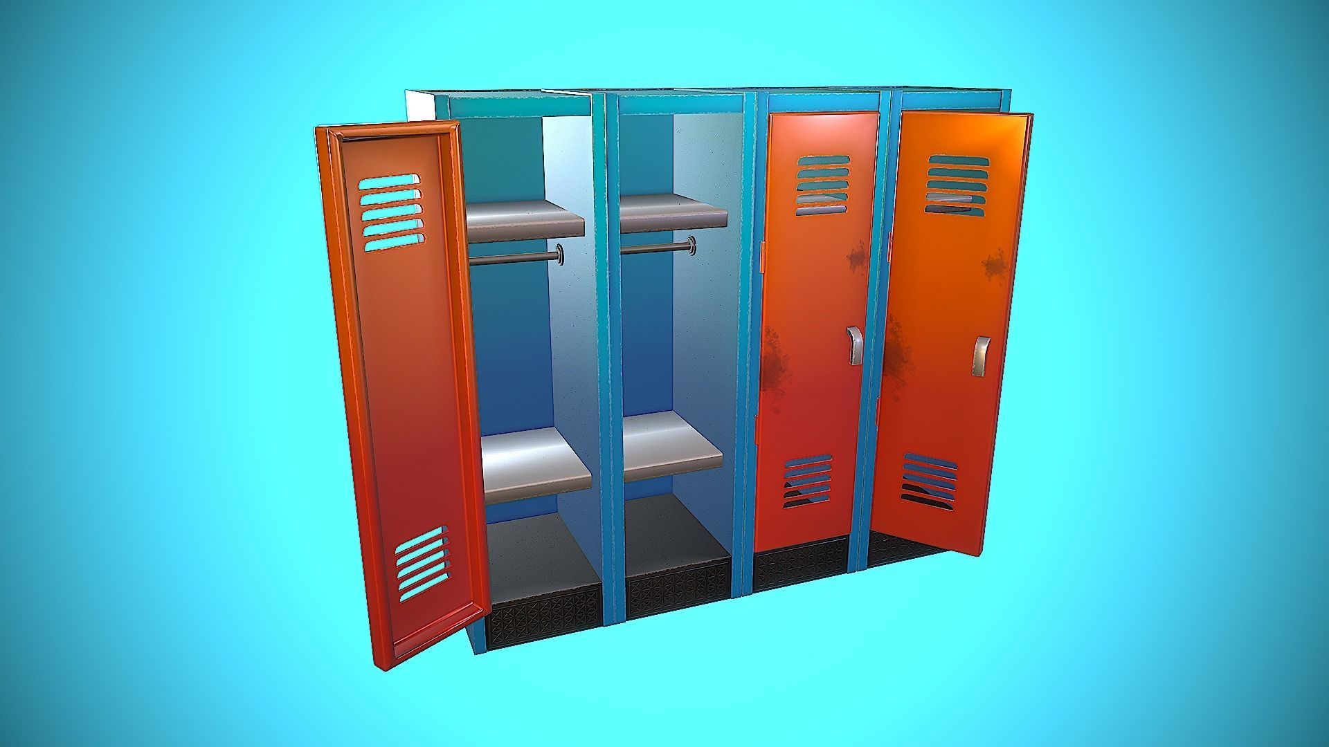 3D model LOCKER CARTOON STYLIZED VR / AR / low-poly | CGTrader