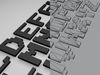 PublicPixel Text Font 3D Printing STL Collection 3D model 3D printable ...