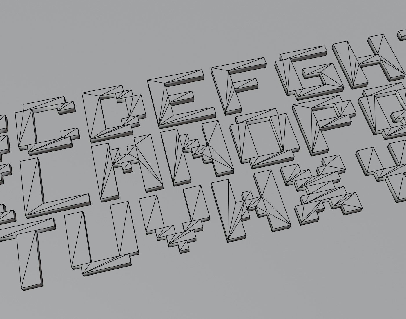 PublicPixel Text Font 3D Printing STL Collection 3D model 3D printable ...
