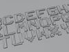 PublicPixel Text Font 3D Printing STL Collection 3D model 3D printable ...
