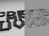 PublicPixel Text Font 3D Printing STL Collection 3D model 3D printable ...
