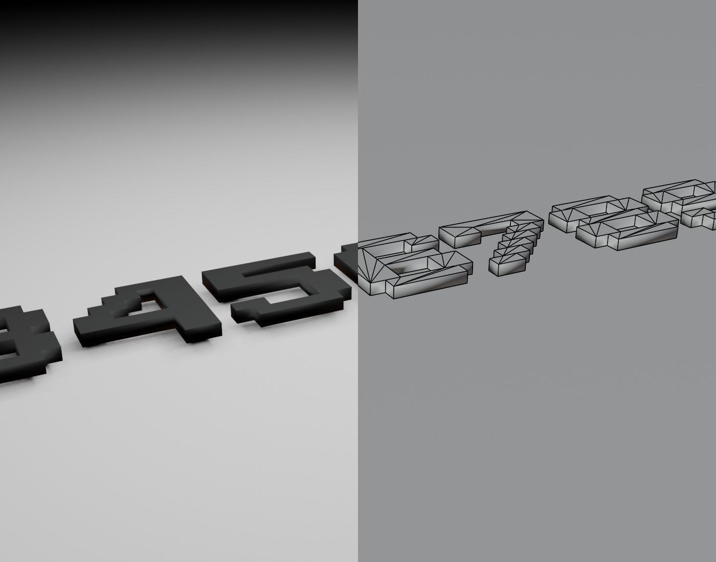 PublicPixel Text Font 3D Printing STL Collection 3D model 3D printable ...