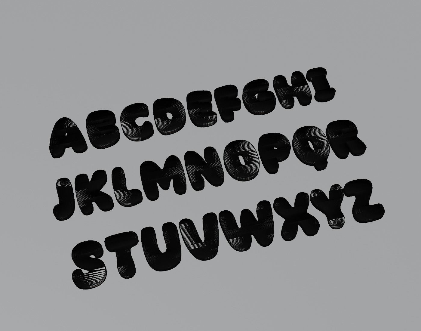 SuperFoods Text Font 3D Printing STL Collection 3D model 3D printable ...