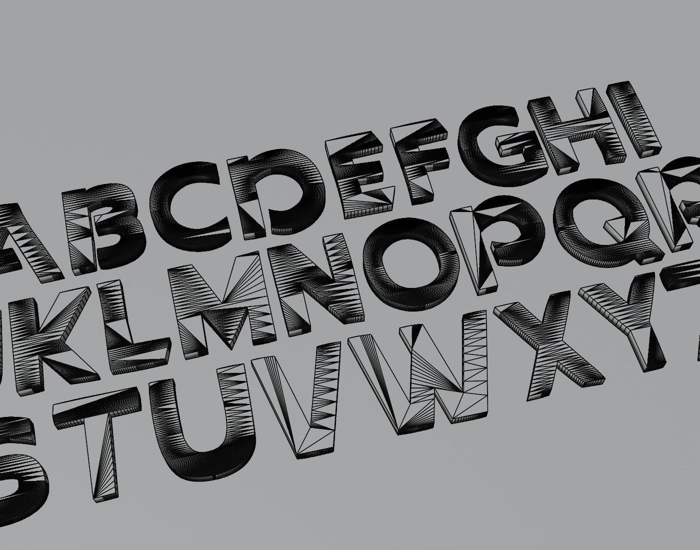 ChailceNogginRegular Text Font 3D Printing STL Collection 3D model 3D ...