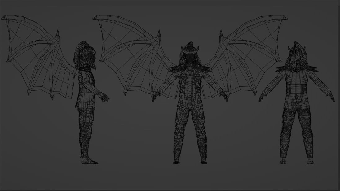 RED DEVIL VRCHAT AVATAR 3D model rigged | CGTrader