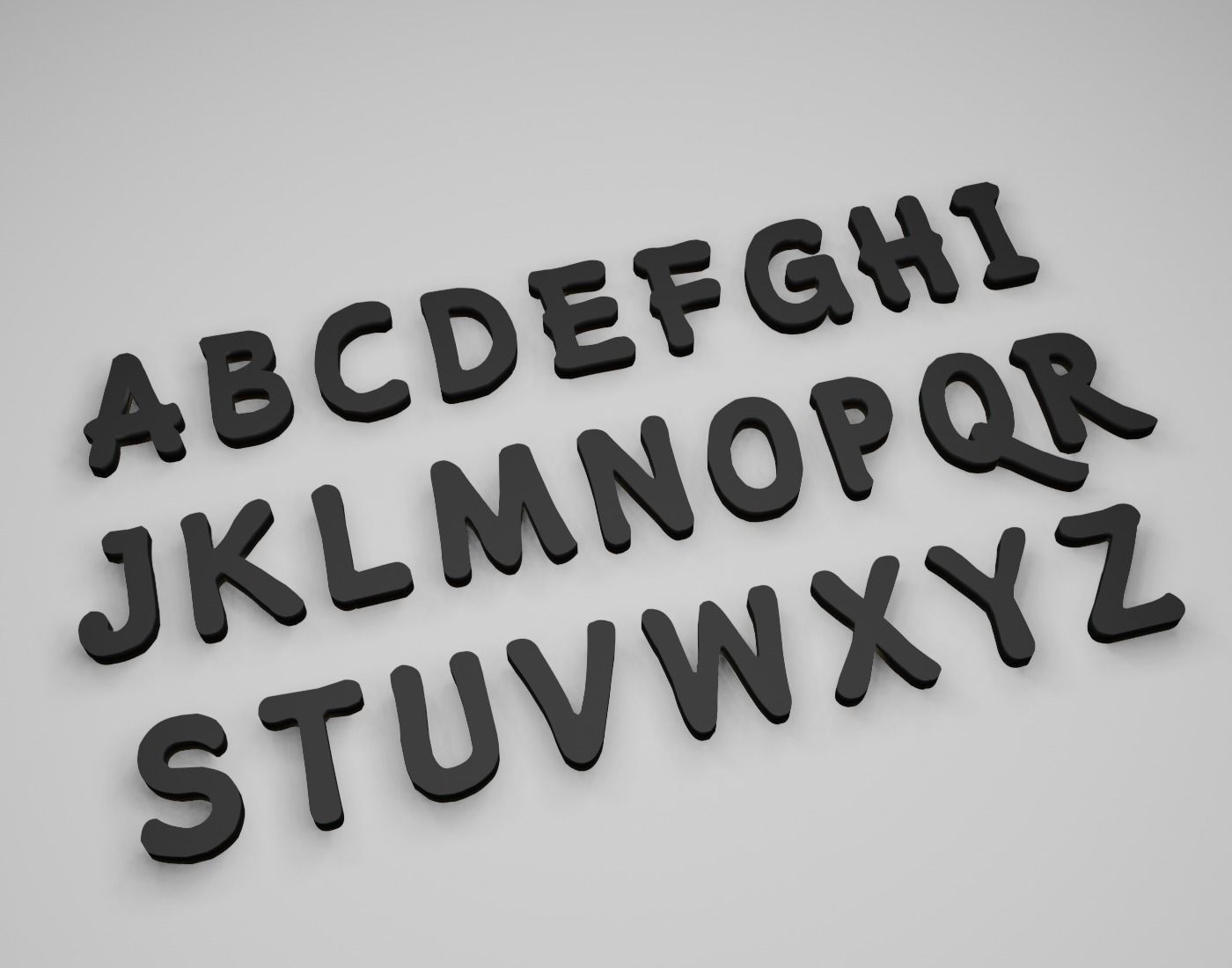 RonysiswadiArchitect4 Text Font 3D Printing STL Collection 3D model 3D ...