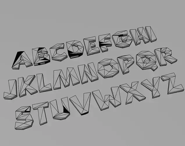 SupplyCenter Text Font 3D Printing STL Collection 3D model 3D printable ...