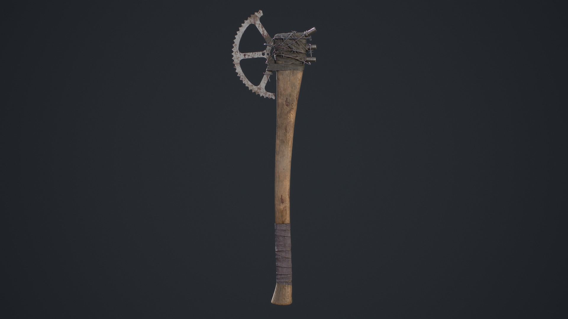 3D model Homemade post - Apocalyptic Axe VR / AR / low-poly | CGTrader