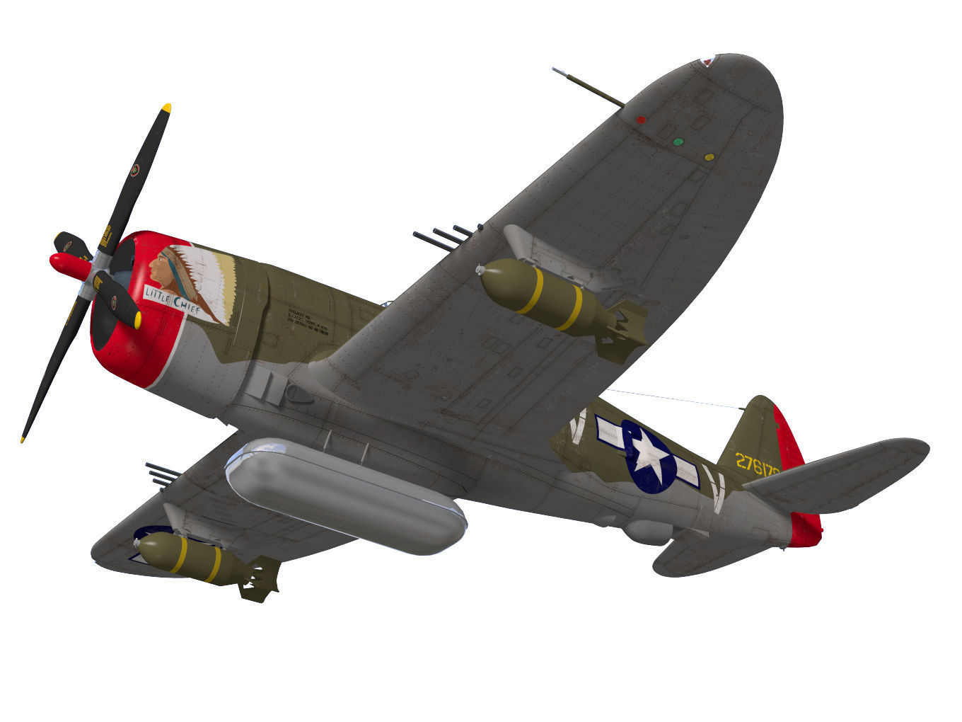 Republic P47D Thunderbolt 3D model | CGTrader
