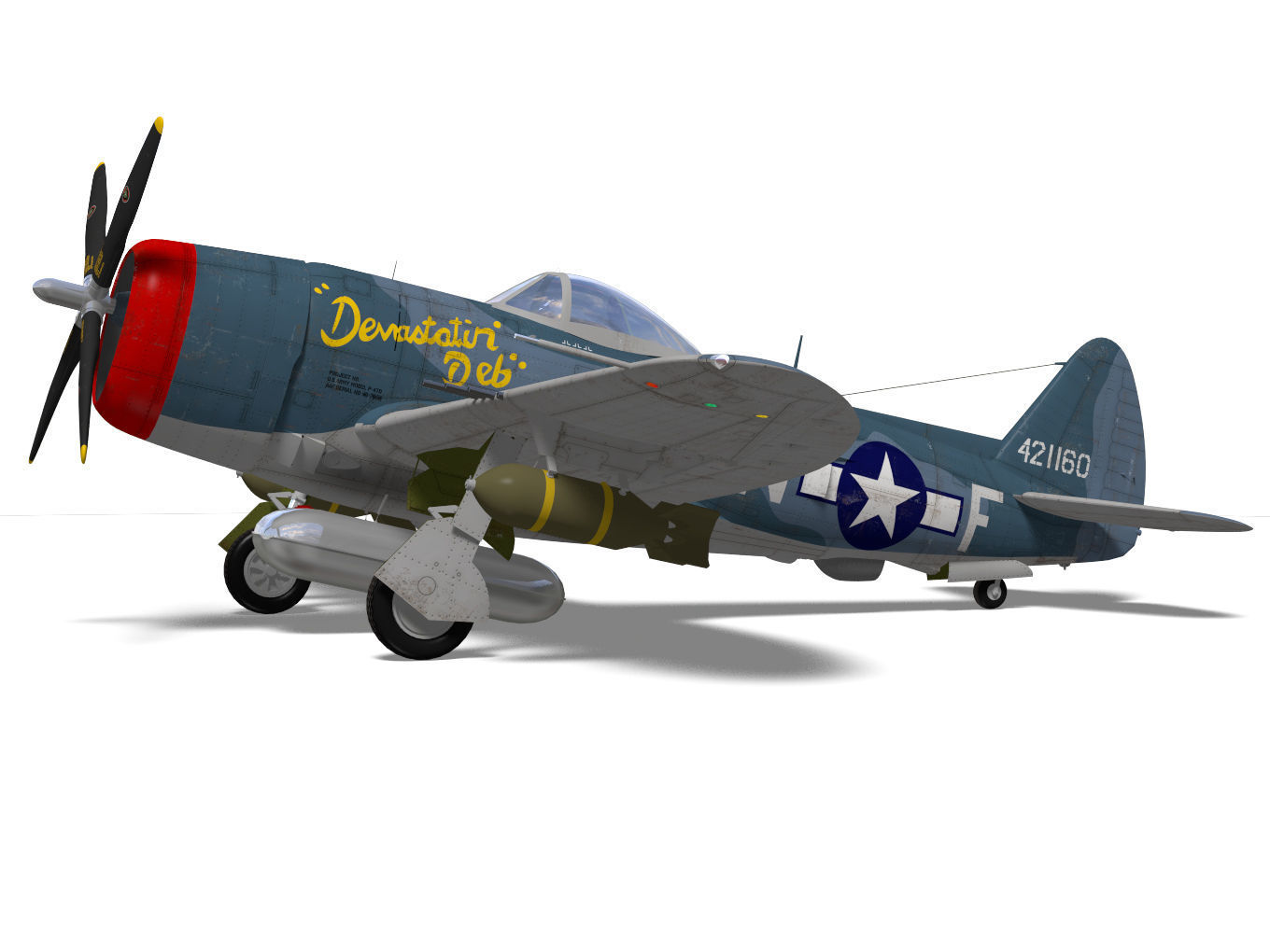 Republic P47M Thunderbolt 3D model | CGTrader