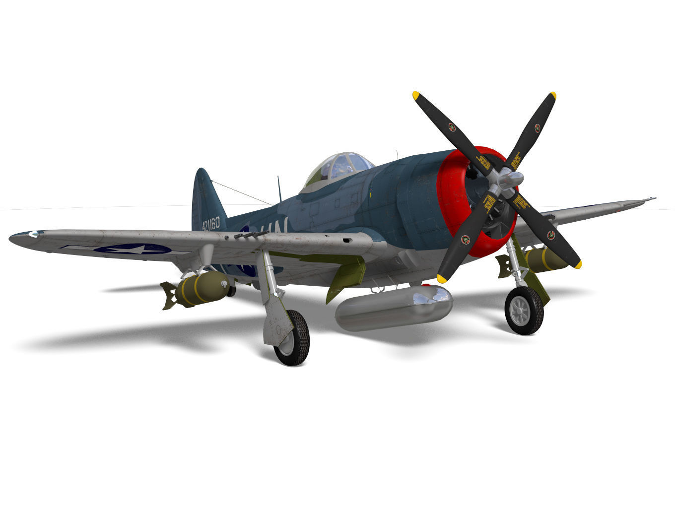 Republic P47M Thunderbolt 3D model | CGTrader