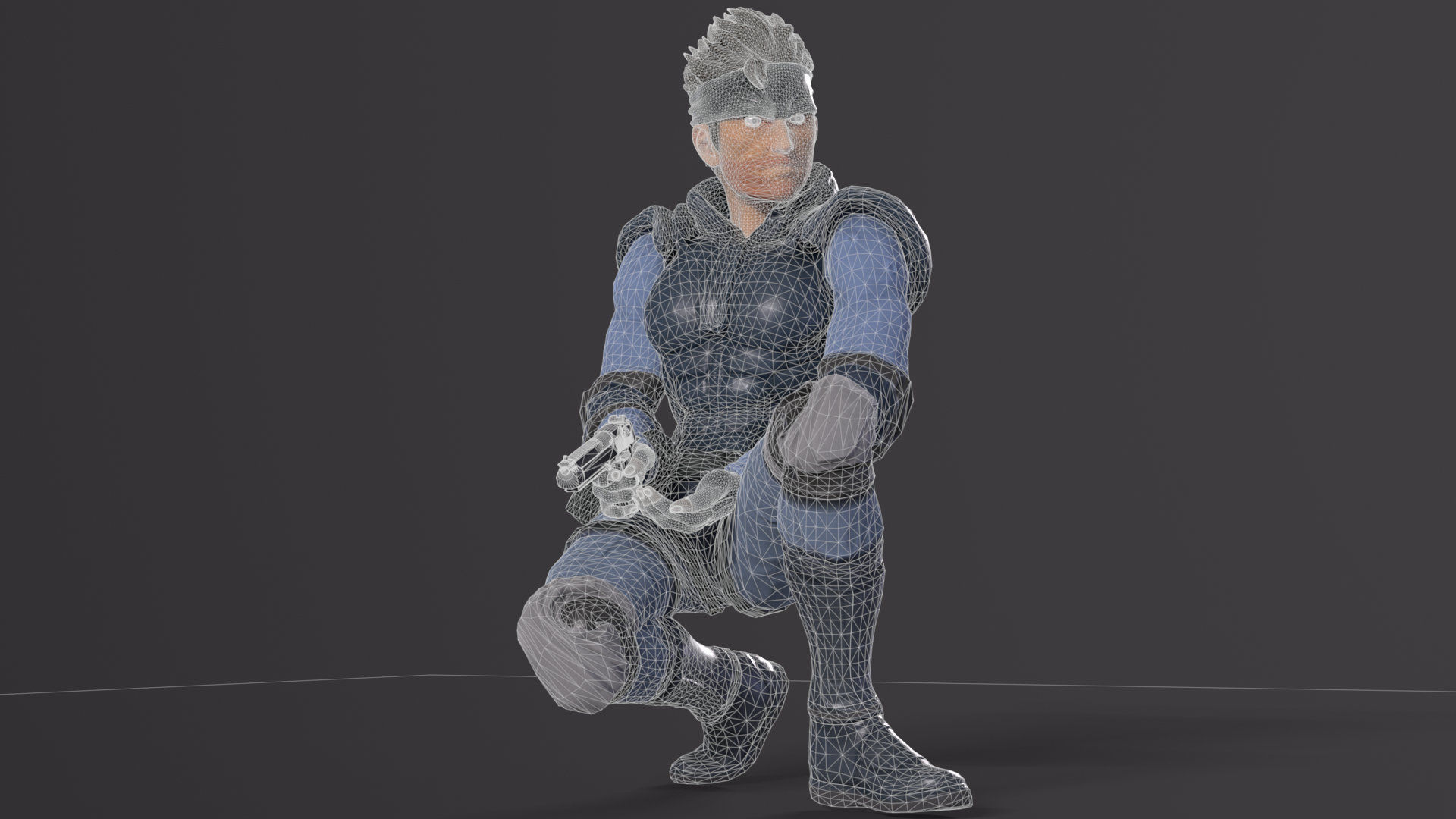 3D model Solid Snake fan art from Metal Gear Solid VR / AR / low-poly ...