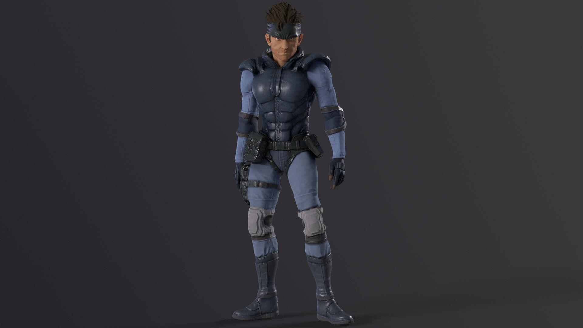 3D model Solid Snake fan art from Metal Gear Solid VR / AR / low-poly ...