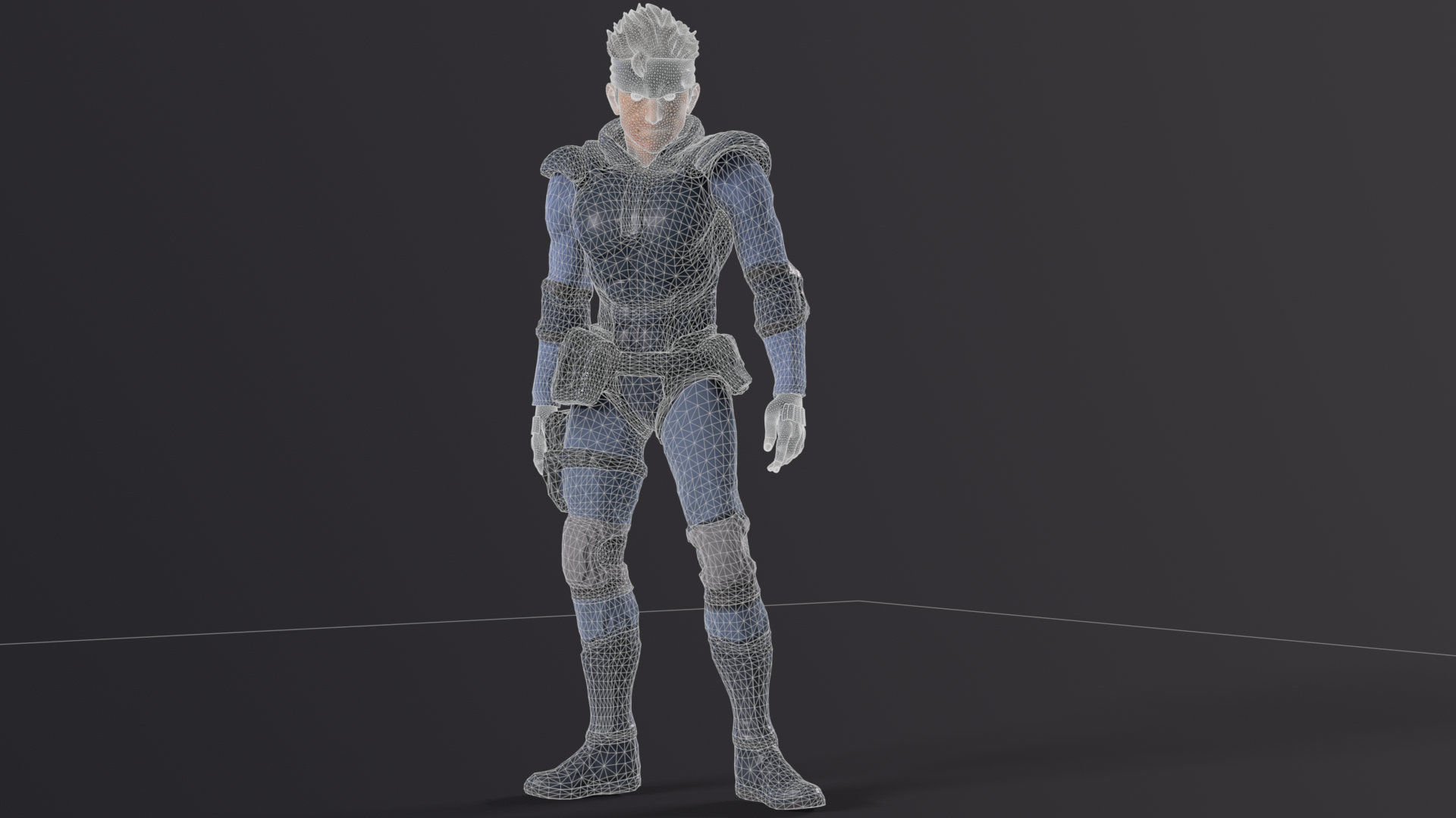 3D model Solid Snake fan art from Metal Gear Solid VR / AR / low-poly ...