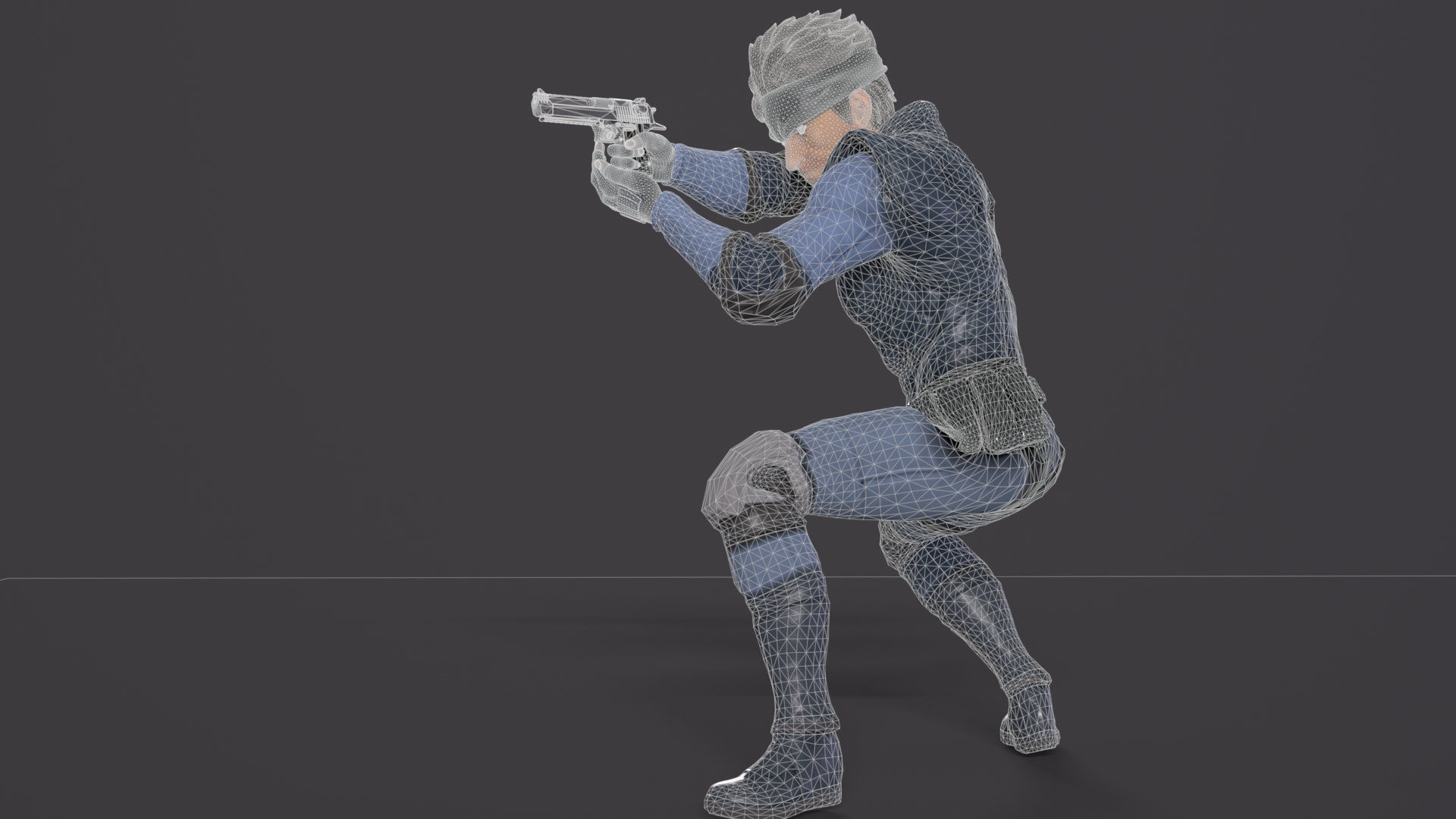 3D model Solid Snake fan art from Metal Gear Solid VR / AR / low-poly ...