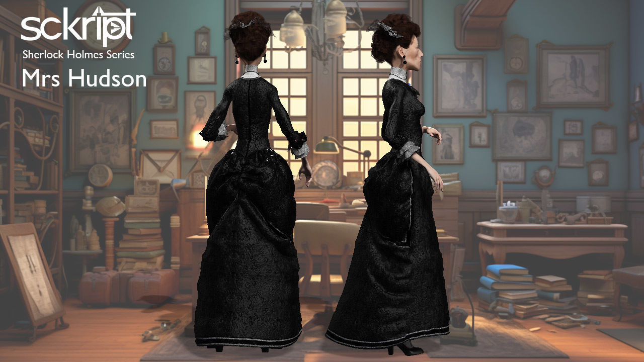 3D model Sherlock world Mrs Hudson VR / AR / low-poly | CGTrader