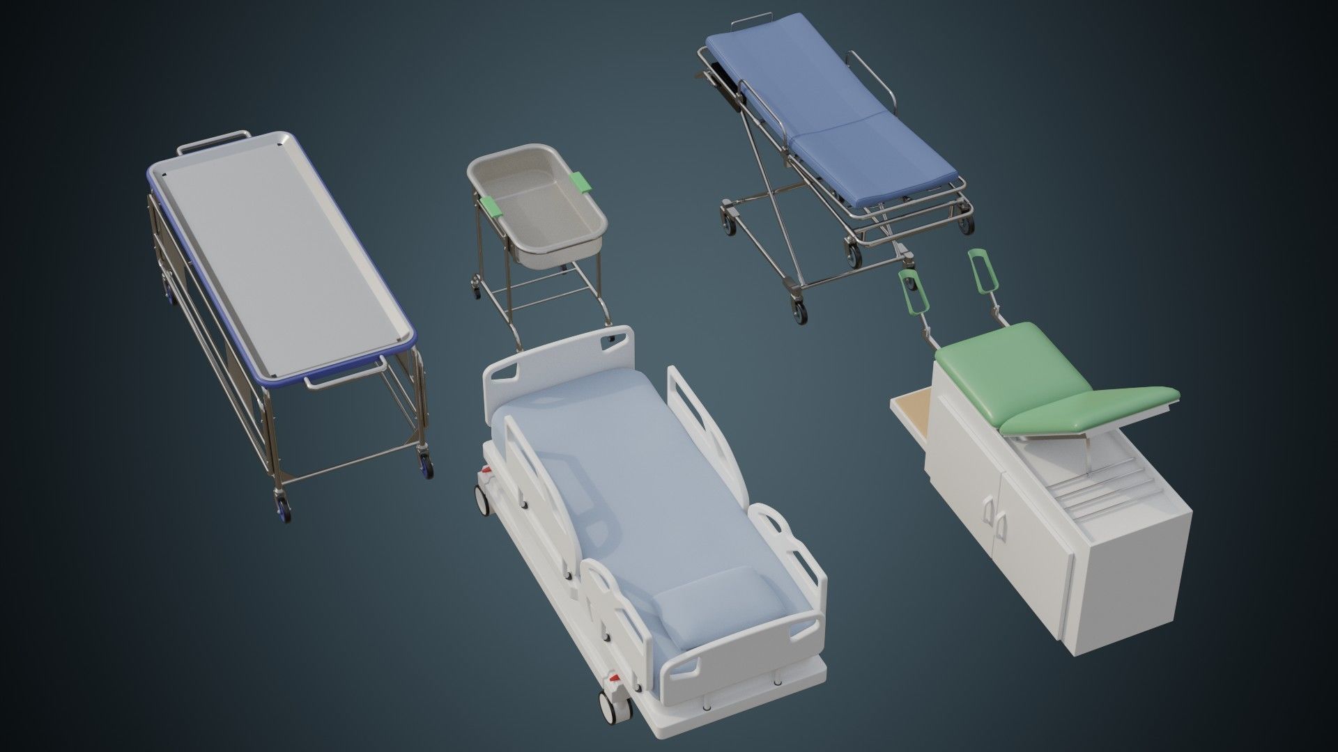 Hospital Props Collection 4 Basic VR / AR / low-poly | CGTrader