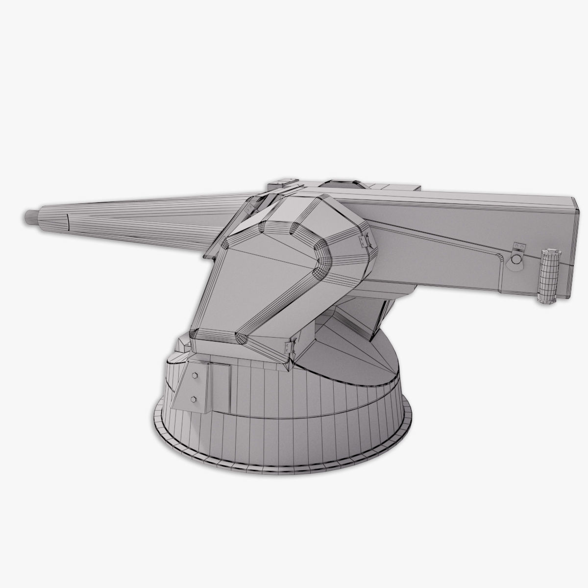 Hitrole naval gun 3D model | CGTrader