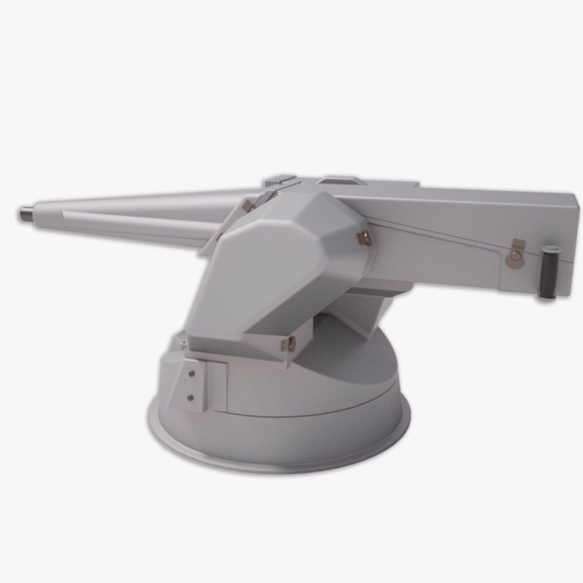Hitrole naval gun 3D model | CGTrader