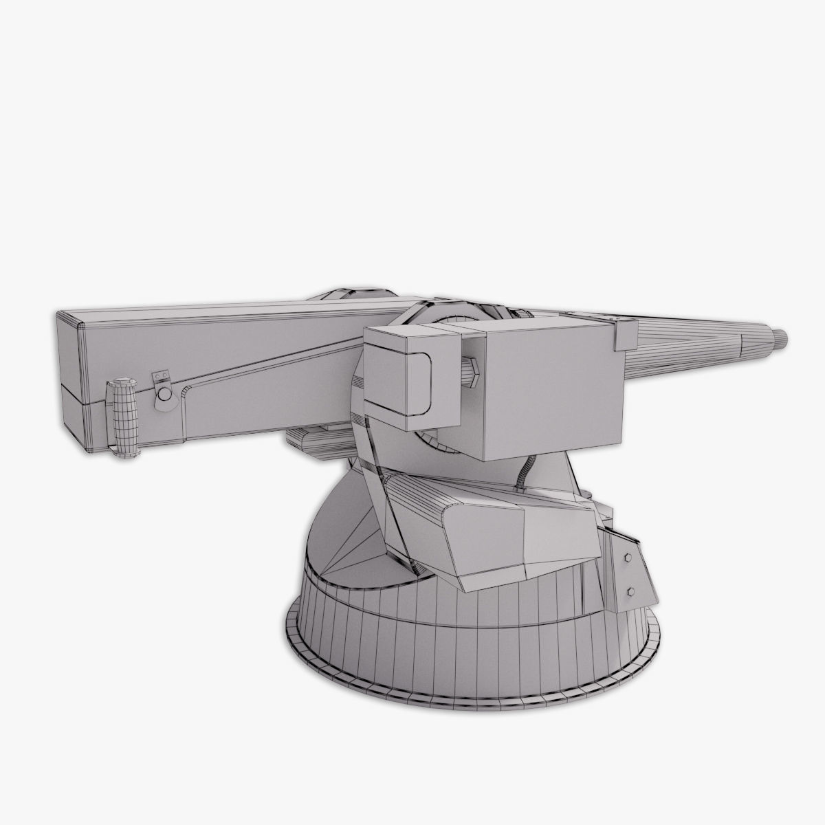 Hitrole naval gun 3D model | CGTrader