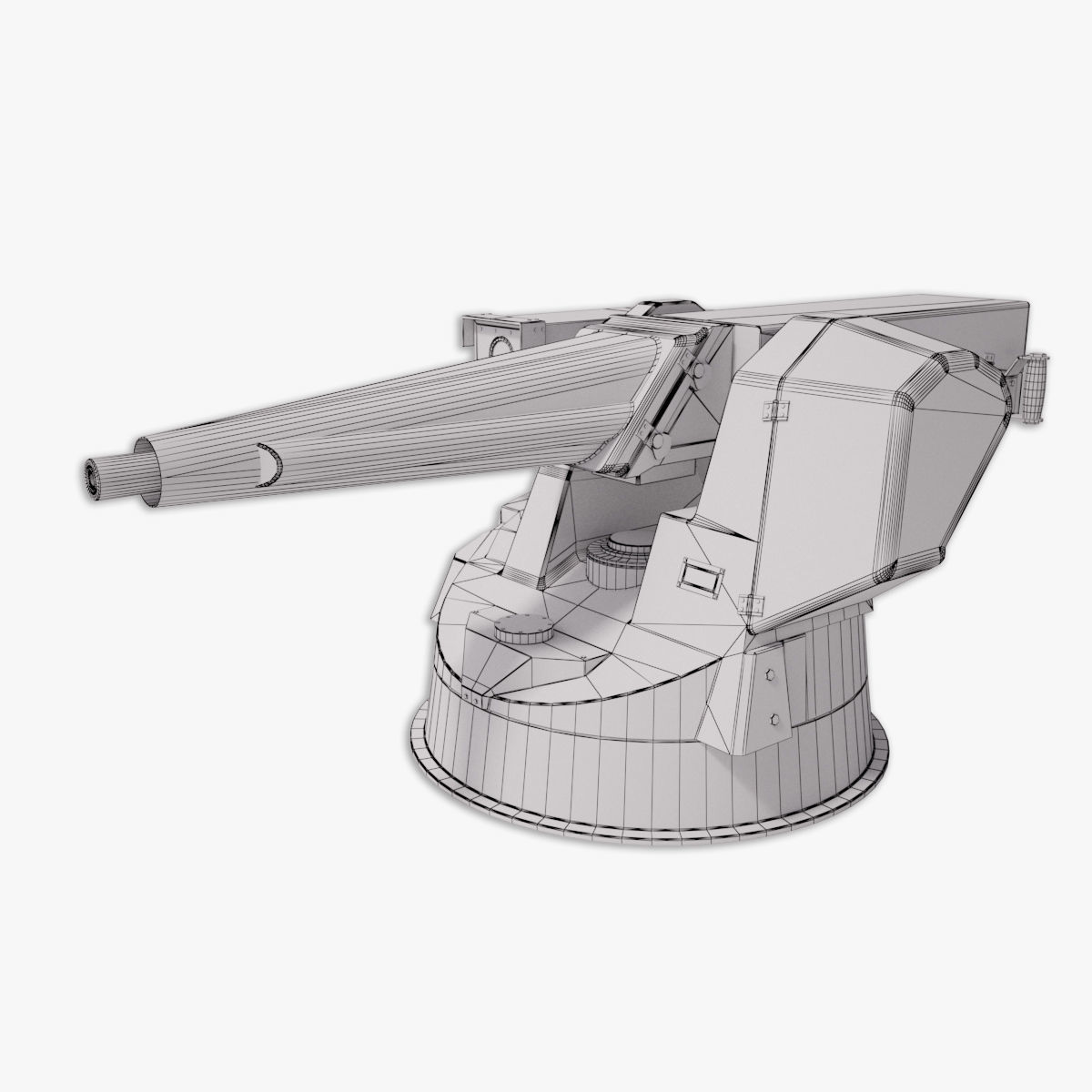 Hitrole naval gun 3D model | CGTrader