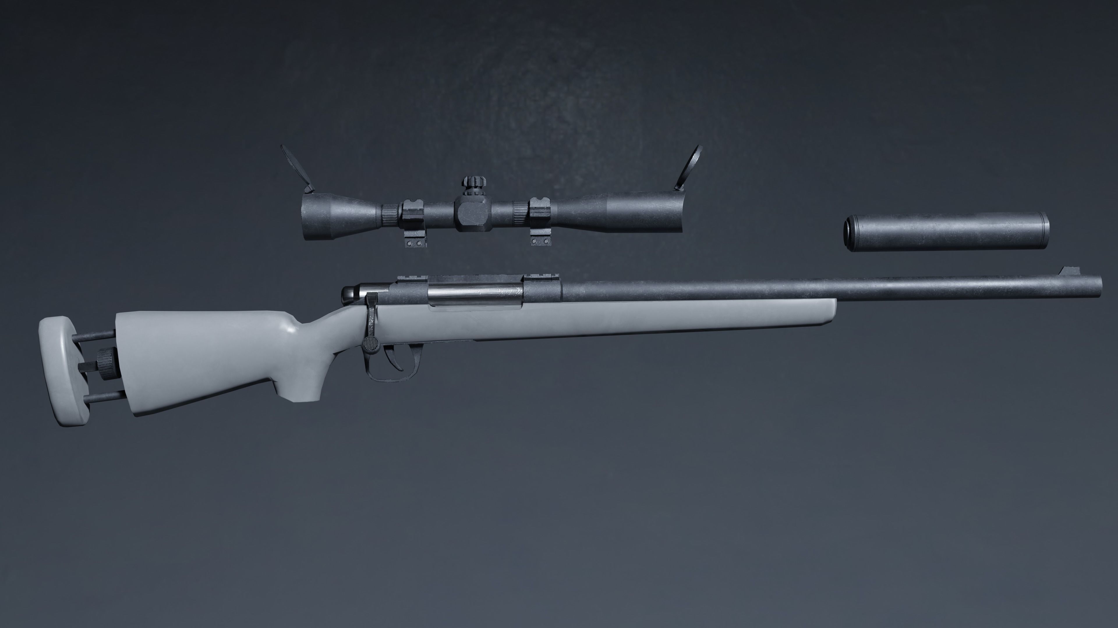 3D model Sniper M24 RIfle VR / AR / low-poly | CGTrader