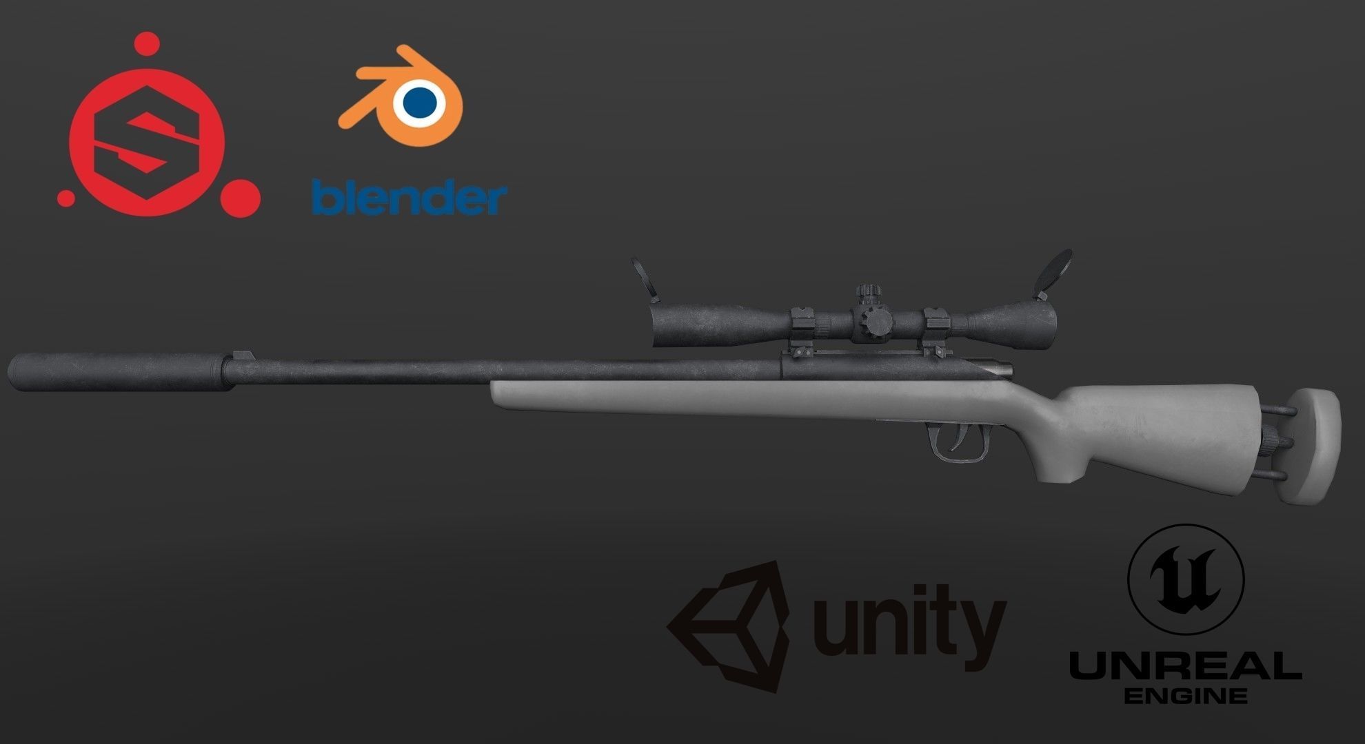 3D model Sniper M24 RIfle VR / AR / low-poly | CGTrader