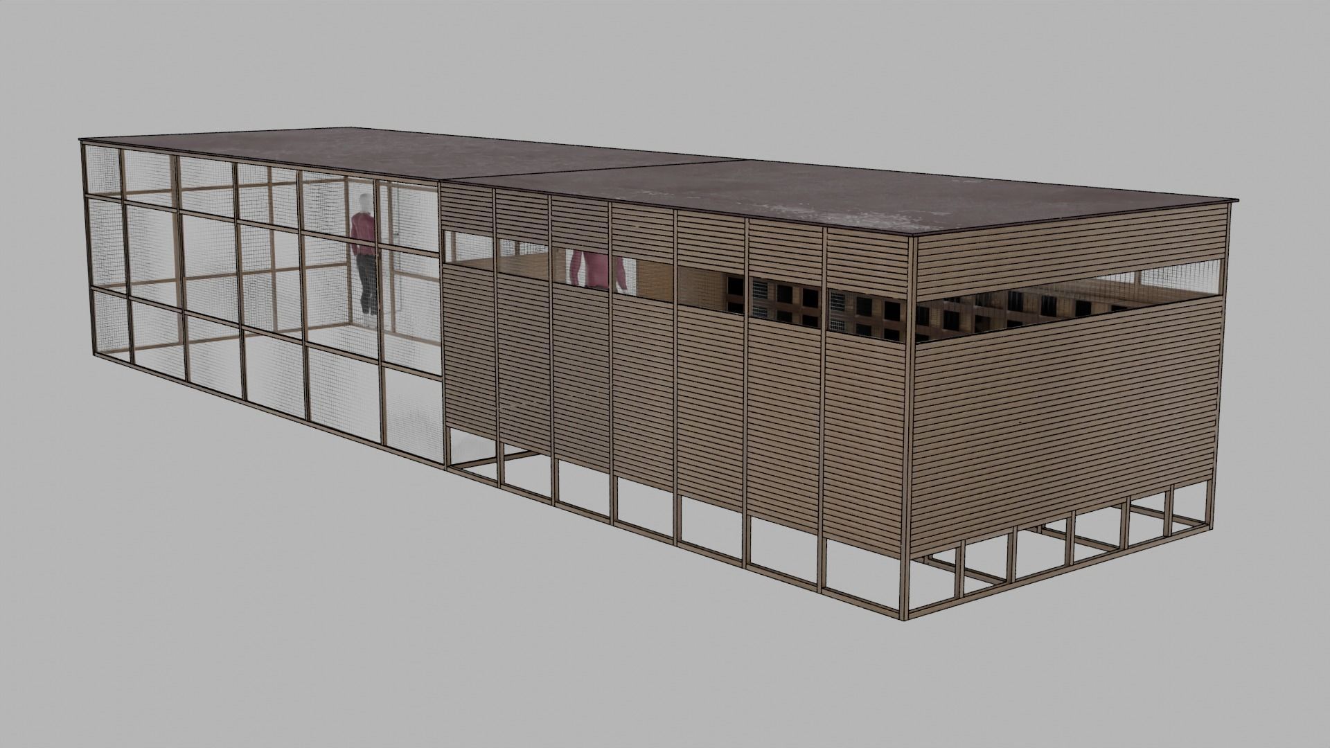 3D model Cage for 100-150 chickens VR / AR / low-poly | CGTrader