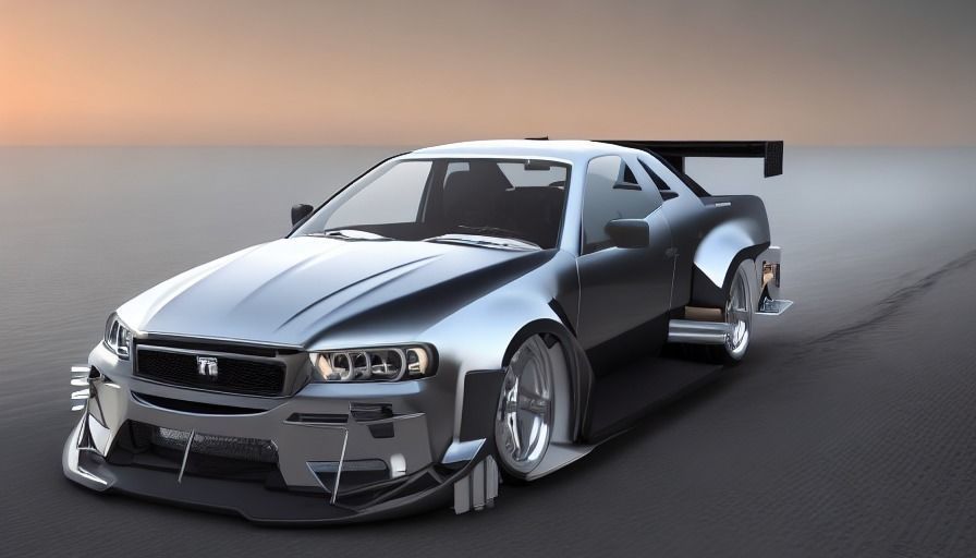 GT R34 3D model | CGTrader