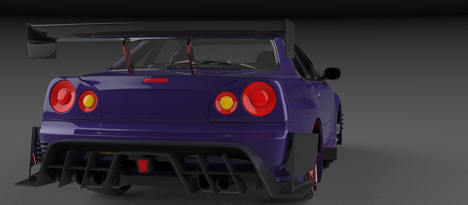 GT R34 3D model | CGTrader