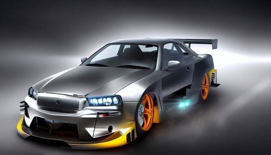 GT R34 3D model | CGTrader