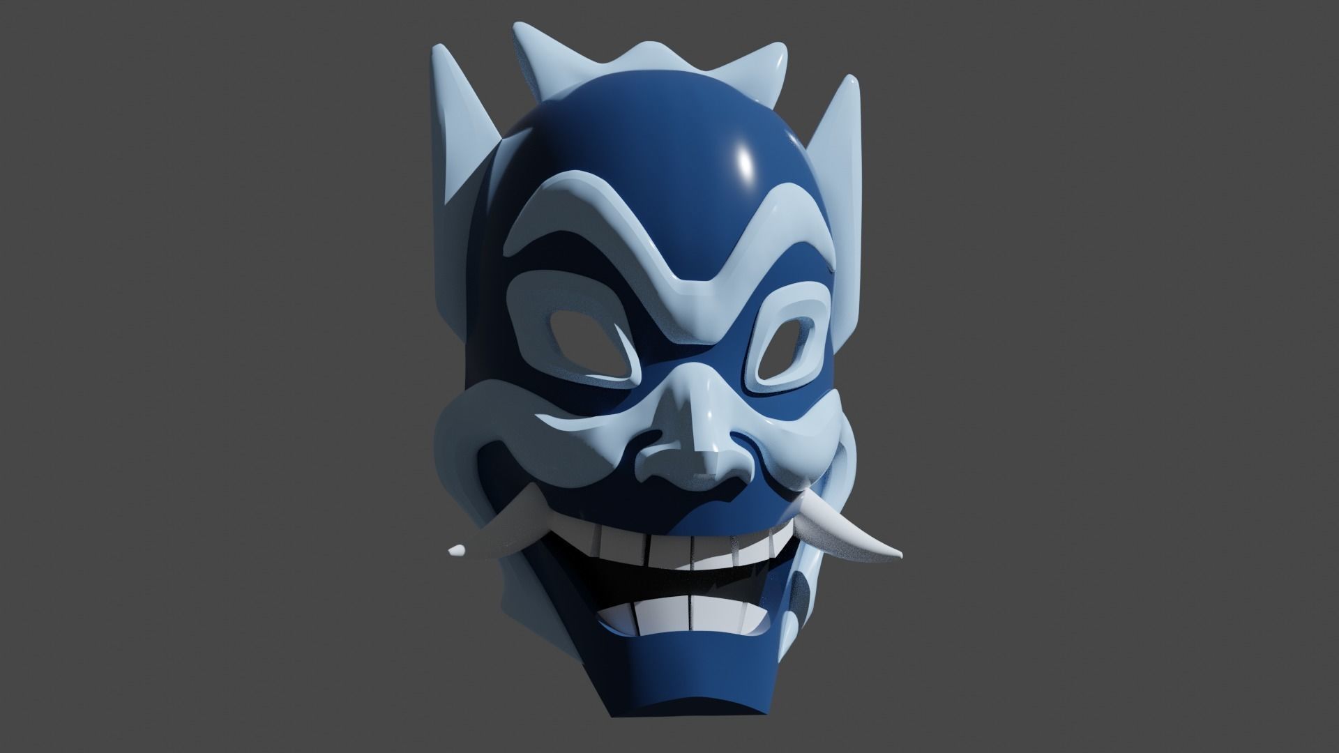 Blue Spirit Mask Avatar 3D model 3D printable | CGTrader