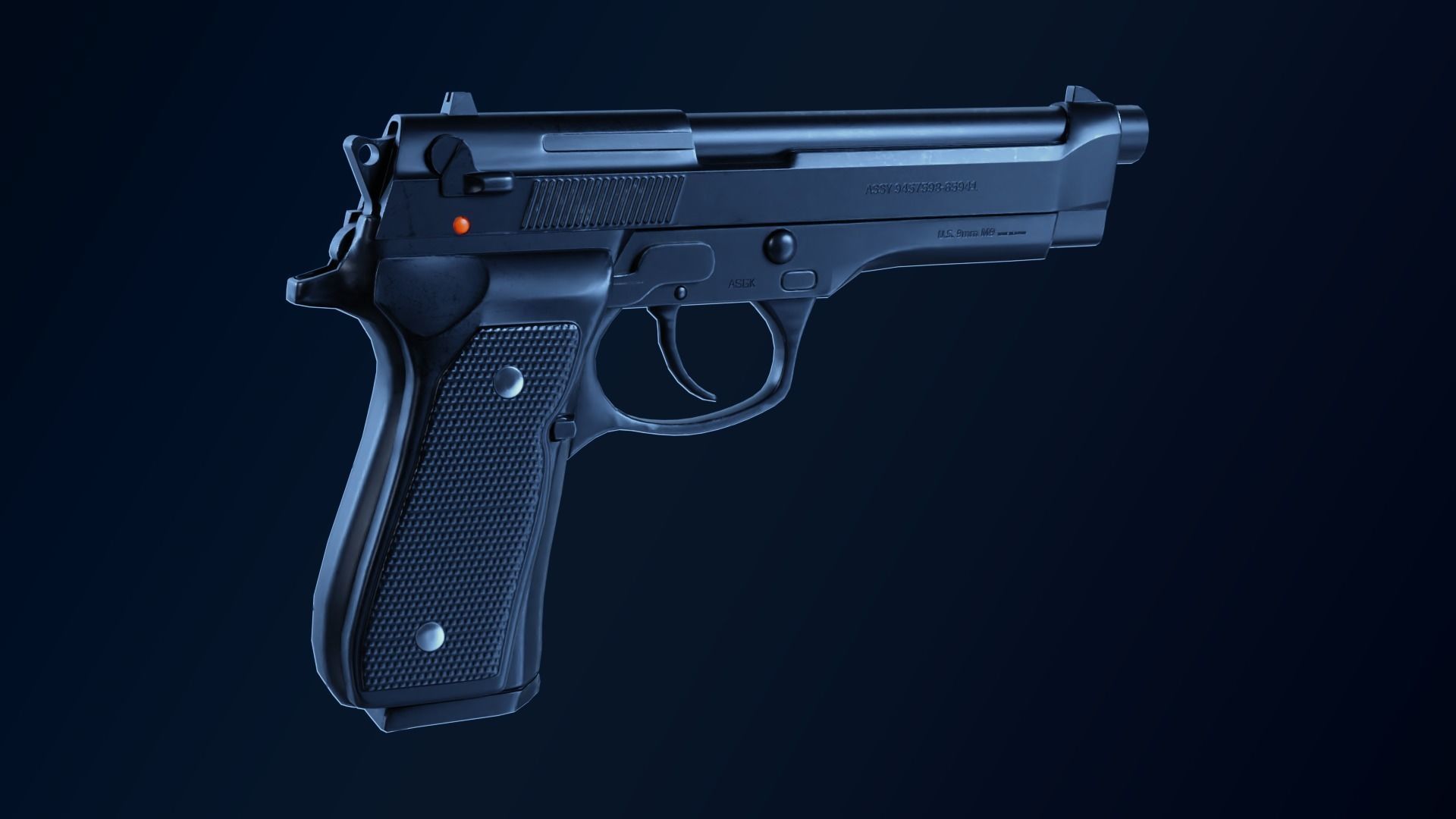 3D model Beretta M9 9mm Pistol VR / AR / low-poly | CGTrader