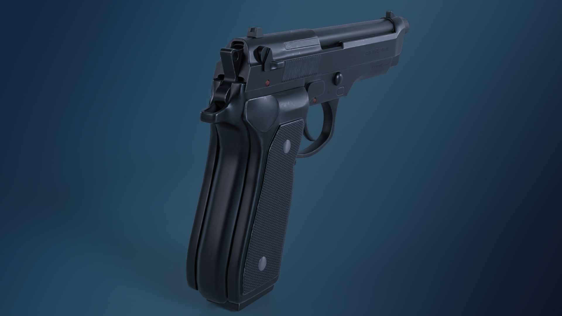 3D model Beretta M9 9mm Pistol VR / AR / low-poly | CGTrader