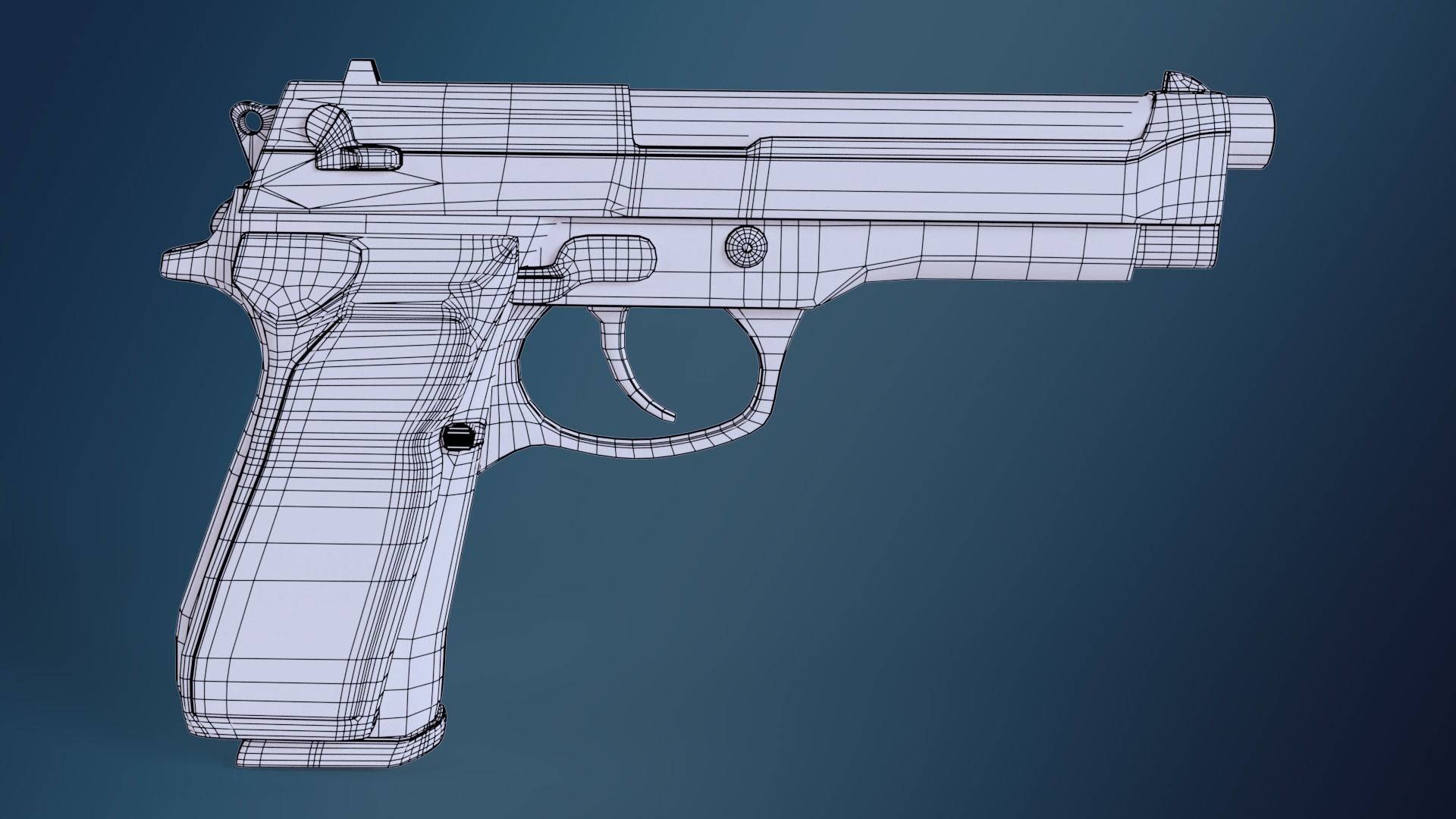 3D model Beretta M9 9mm Pistol VR / AR / low-poly | CGTrader