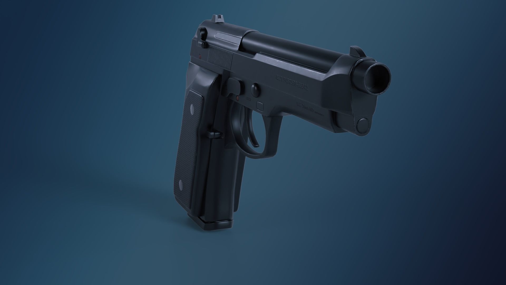 3D model Beretta M9 9mm Pistol VR / AR / low-poly | CGTrader