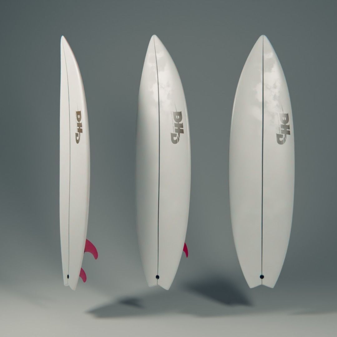 3D model Surf Surfboard Shortboard DHD pro series VR / AR / low-poly ...