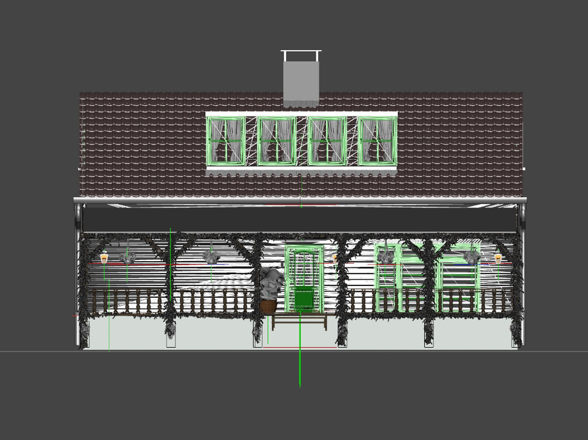 House with front porch 3D model | CGTrader