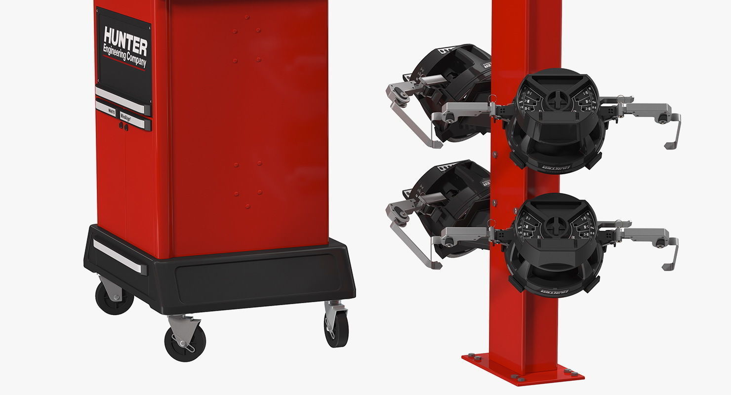 Hunter HawkEye Elite Wheel Aligner Car System with Lift 3D model | CGTrader