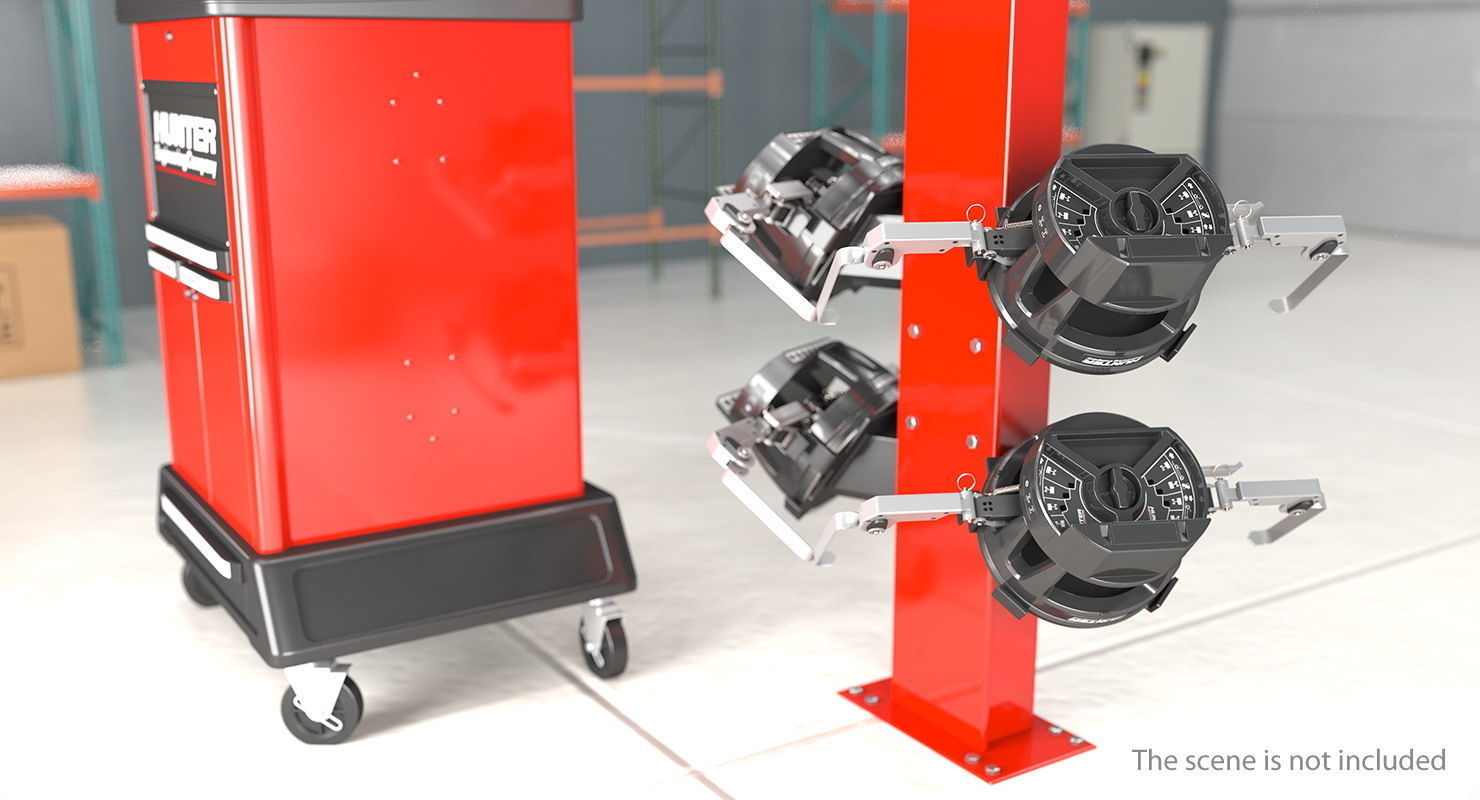 Hunter HawkEye Elite Wheel Aligner Car System with Lift 3D model | CGTrader