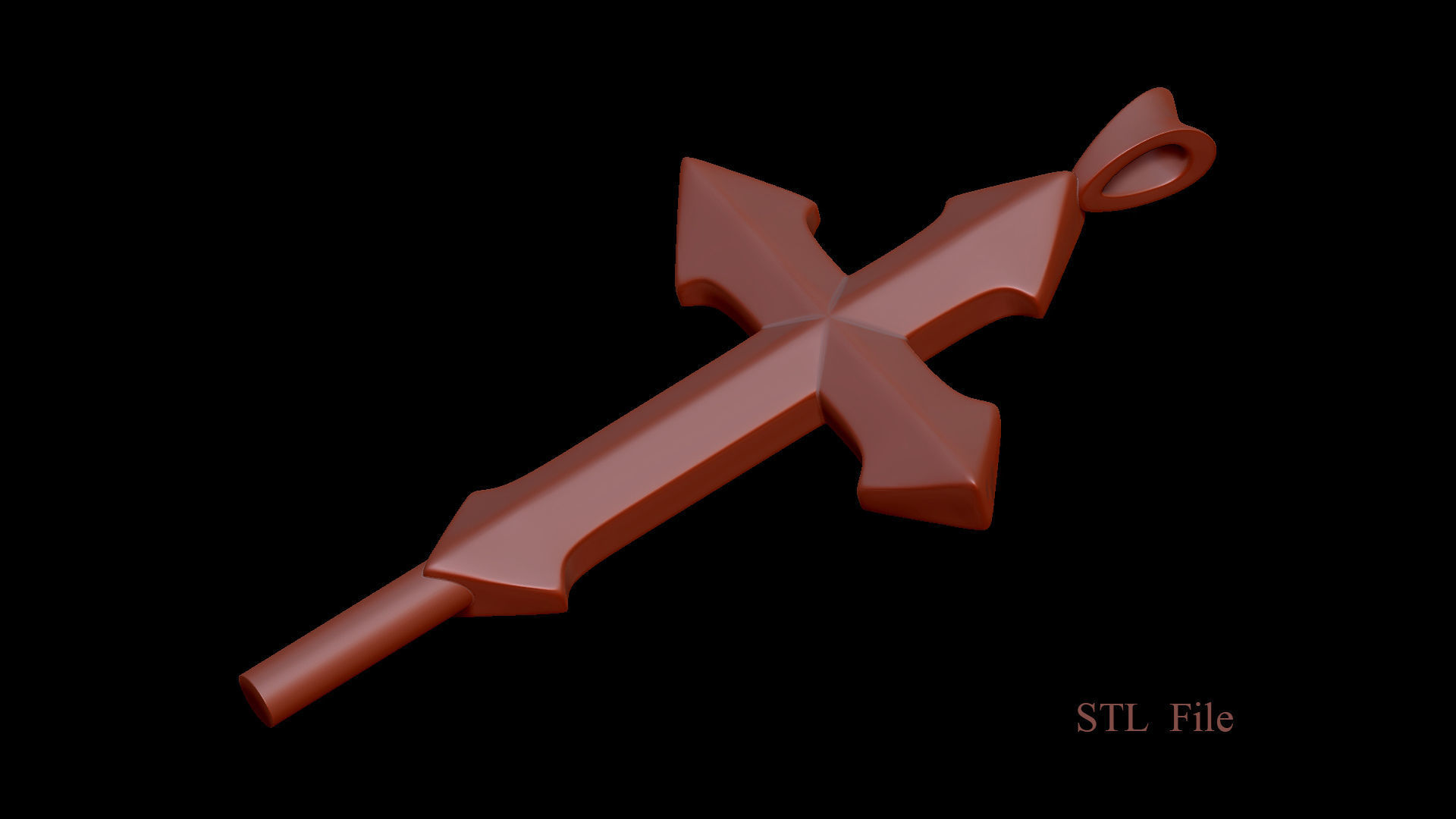Arrow-shaped Cross STL Files 3D model 3D printable | CGTrader