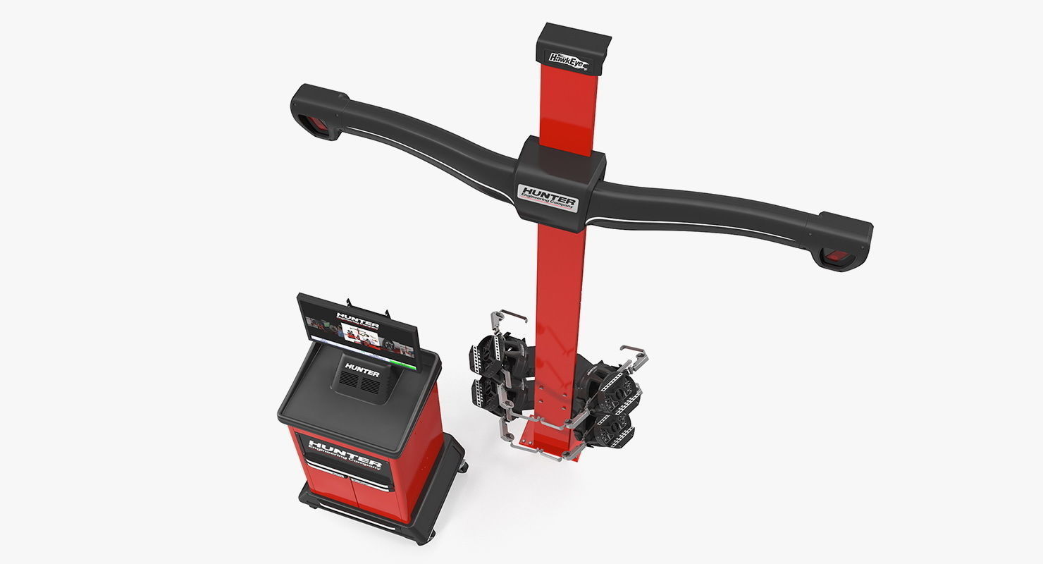 Hunter HE421 HawkEye Elite Wheel Aligner Car Equipment 3D model | CGTrader