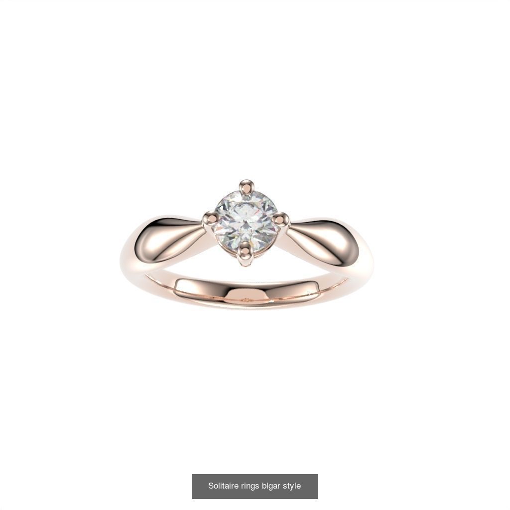 Collection solitaire rings 3D printable | CGTrader