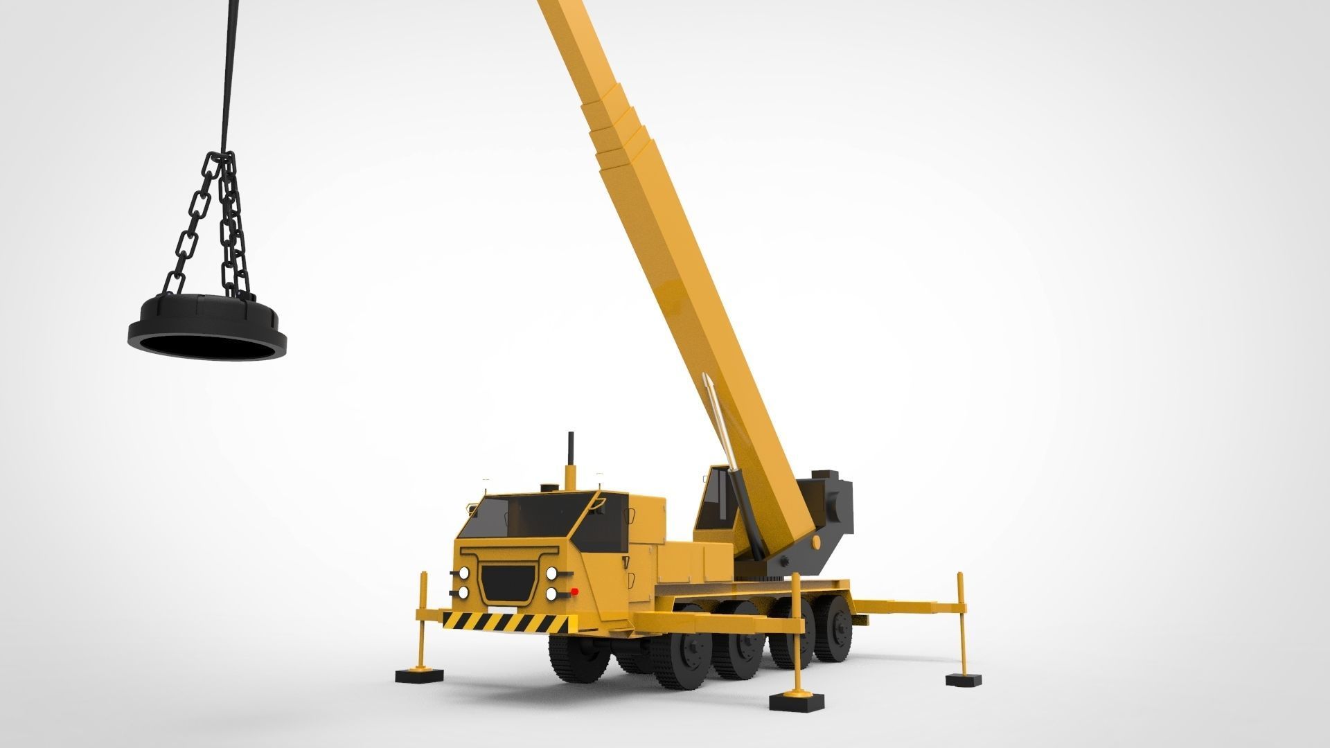 magnetic crane 3D model animated | CGTrader