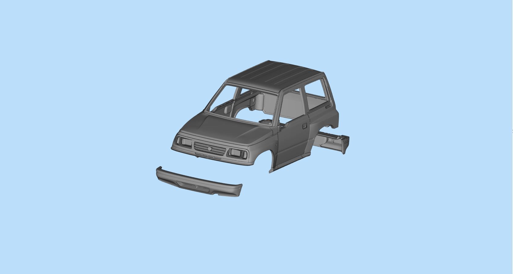 Printable body car Geo Tracker Sidekick Santana Vitara 3D model 3D ...