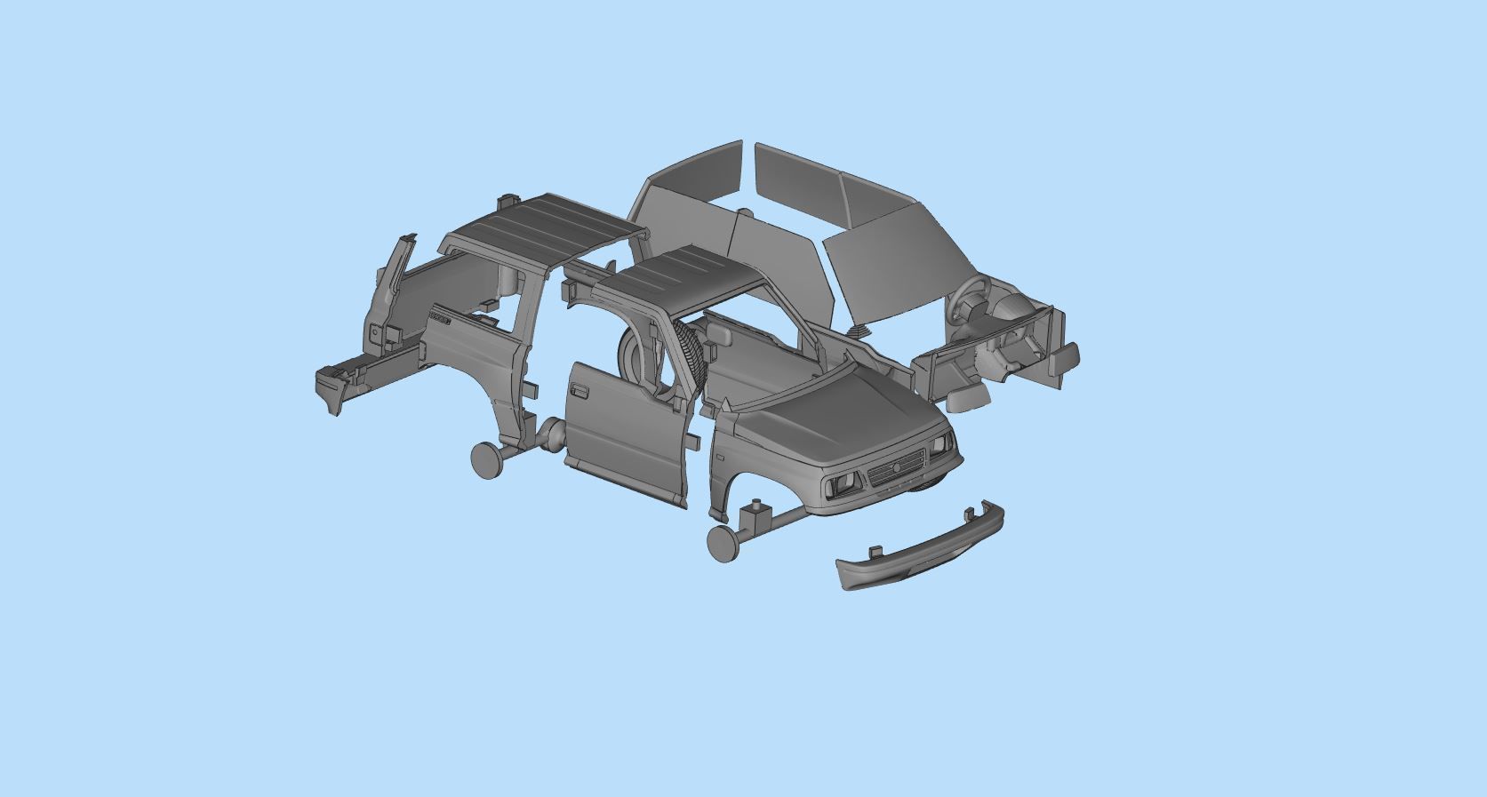 Printable body car Geo Tracker Sidekick Santana Vitara 3D model 3D ...
