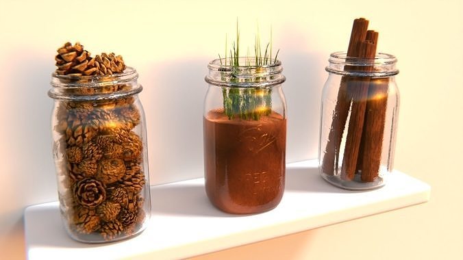 3D model Ball Mason Jar - Wide Mouth - Royalty Free VR / AR / low-poly ...