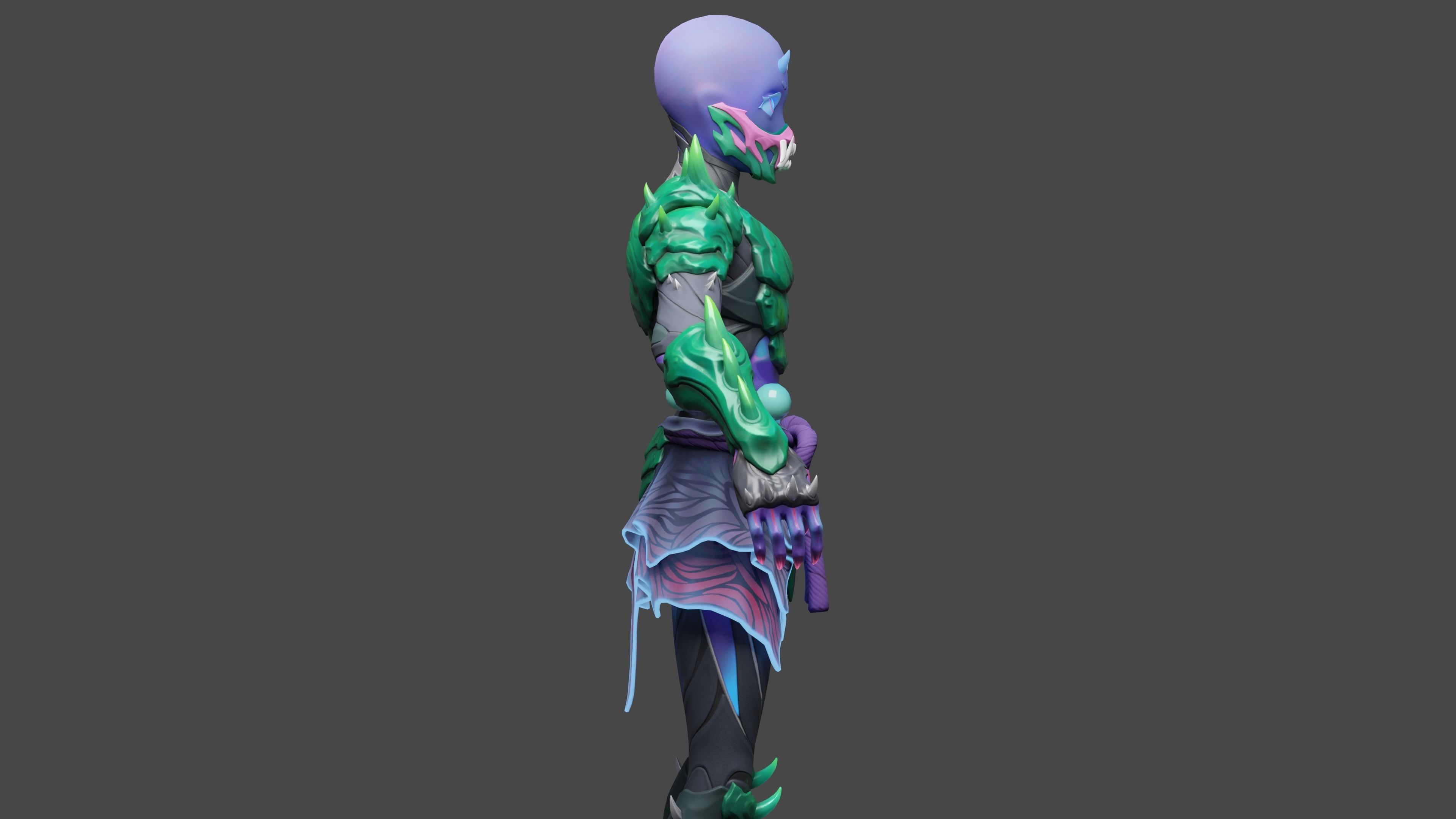 Mystic Skin Rigged 3D model rigged | CGTrader