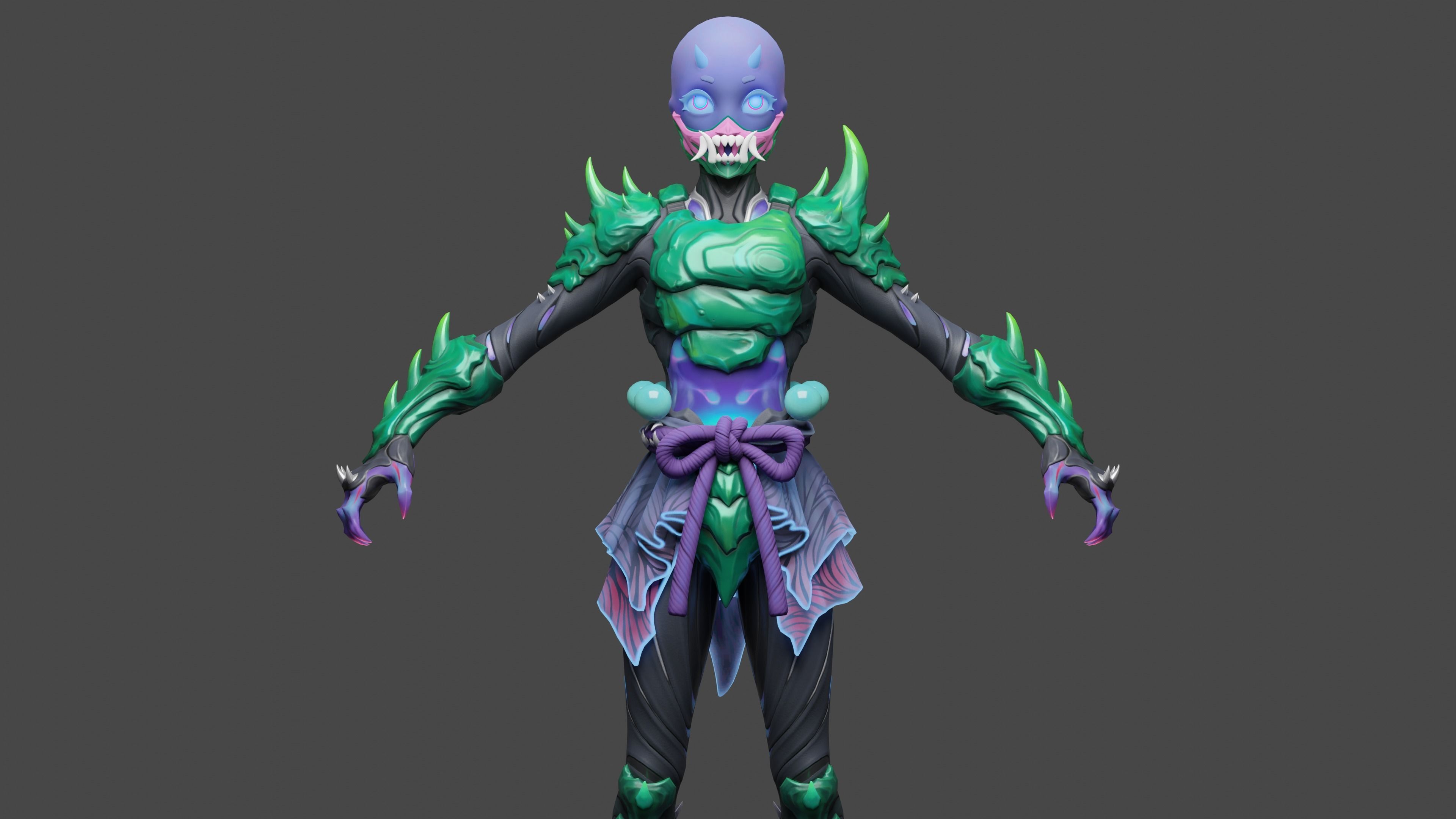 Mystic Skin Rigged 3D model rigged | CGTrader
