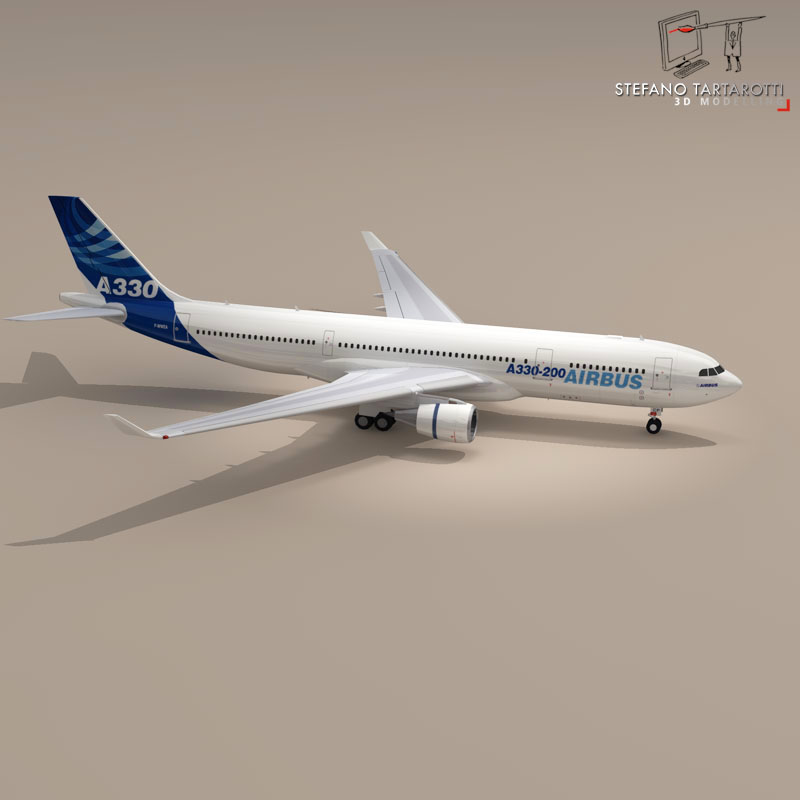airbus A300-200 3D Model .obj .3ds .fbx .c4d .dxf .dae - CGTrader.com